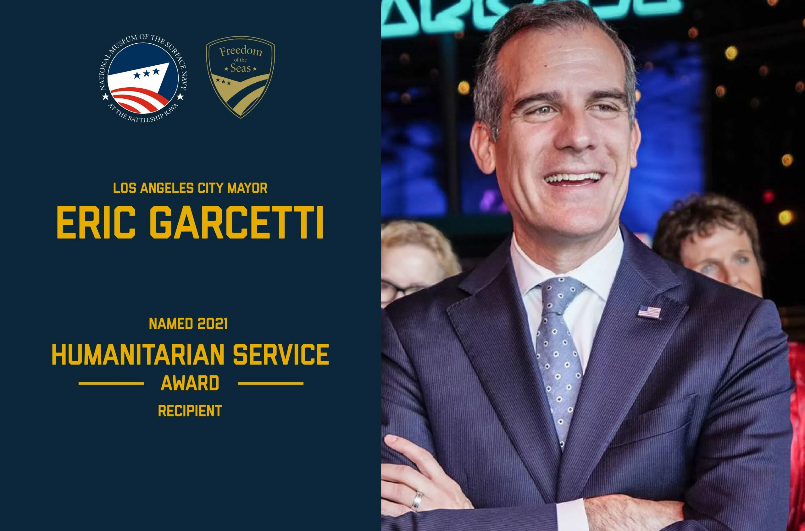 LA Mayor Eric Garcetti to Receive Humanitarian Award at Freedom of the ...