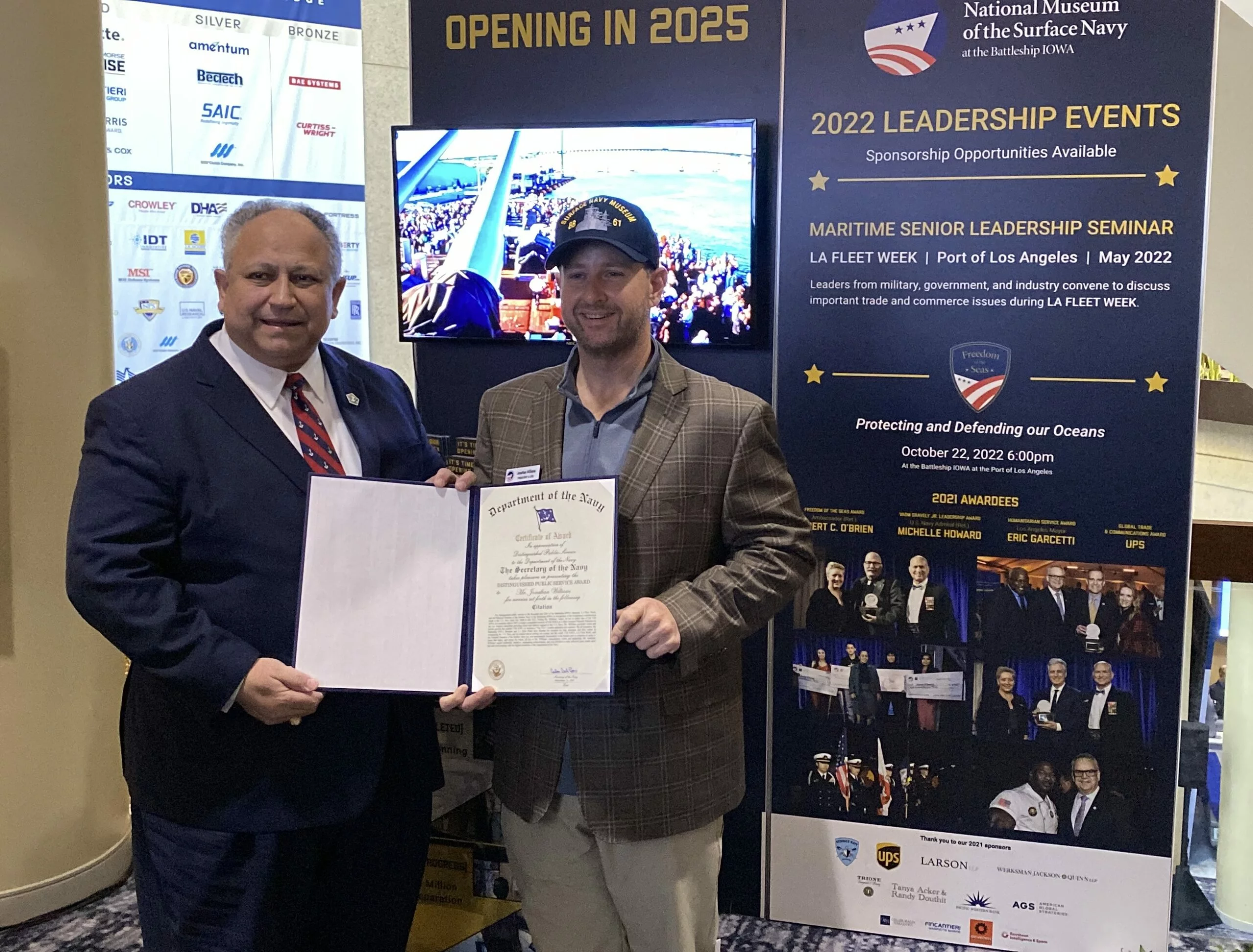 Jonathan Williams Receives Department of the Navy Distinguished Public ...